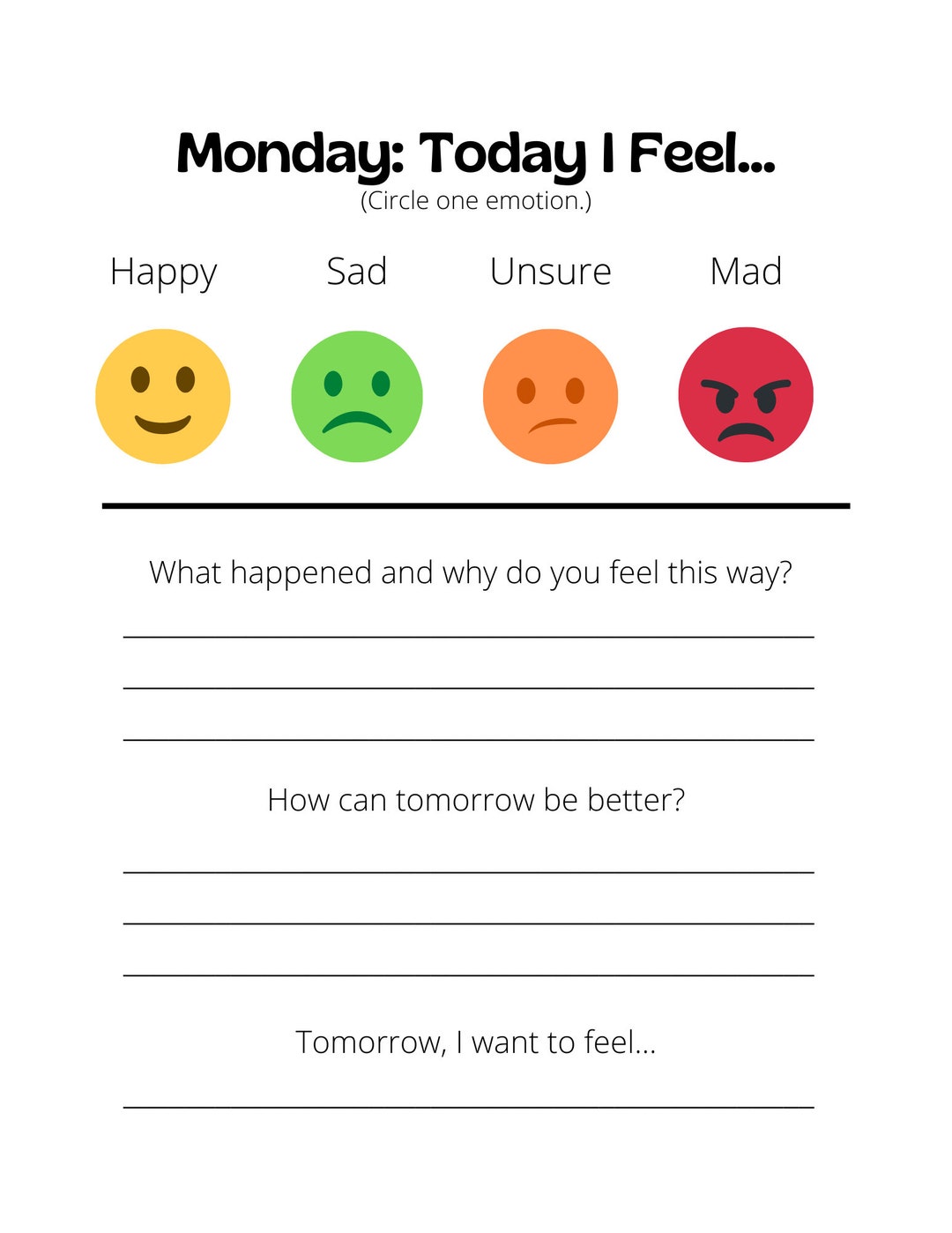 Daily Behavior Tracker, Behavior Charts, Weekly Behavior Worksheets - Etsy