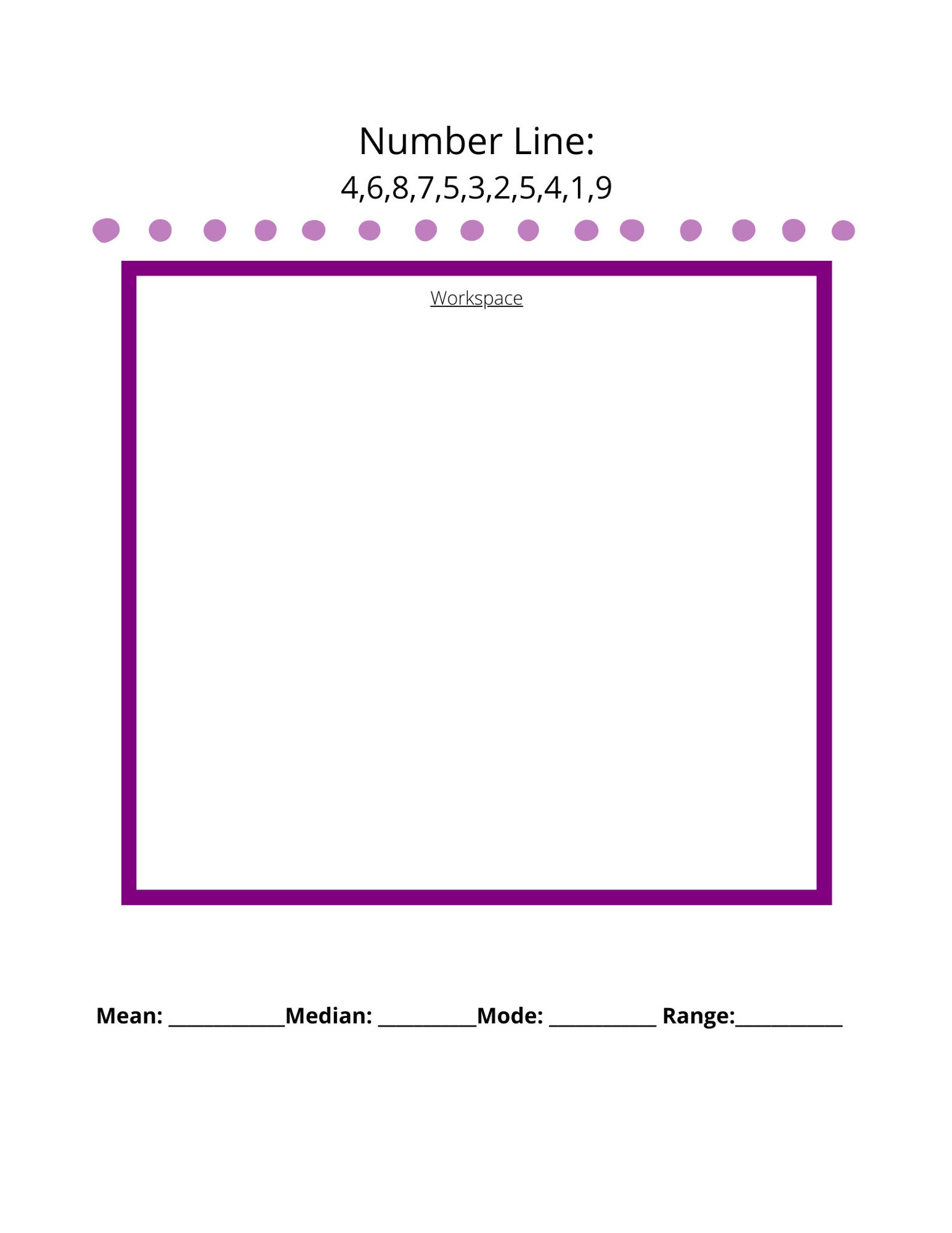 Mean, Median, Mode and Range Worksheet Set Used for Elementary Math ...