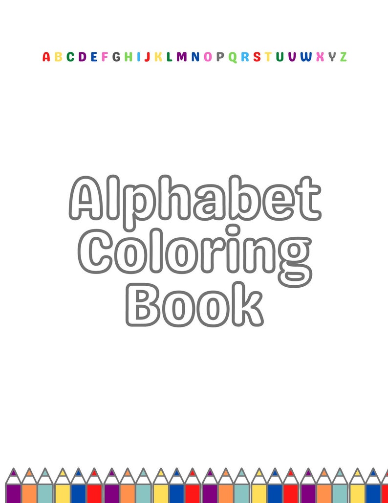 Alphabet Coloring Book for Young Learners, Learning and Reviewing ...