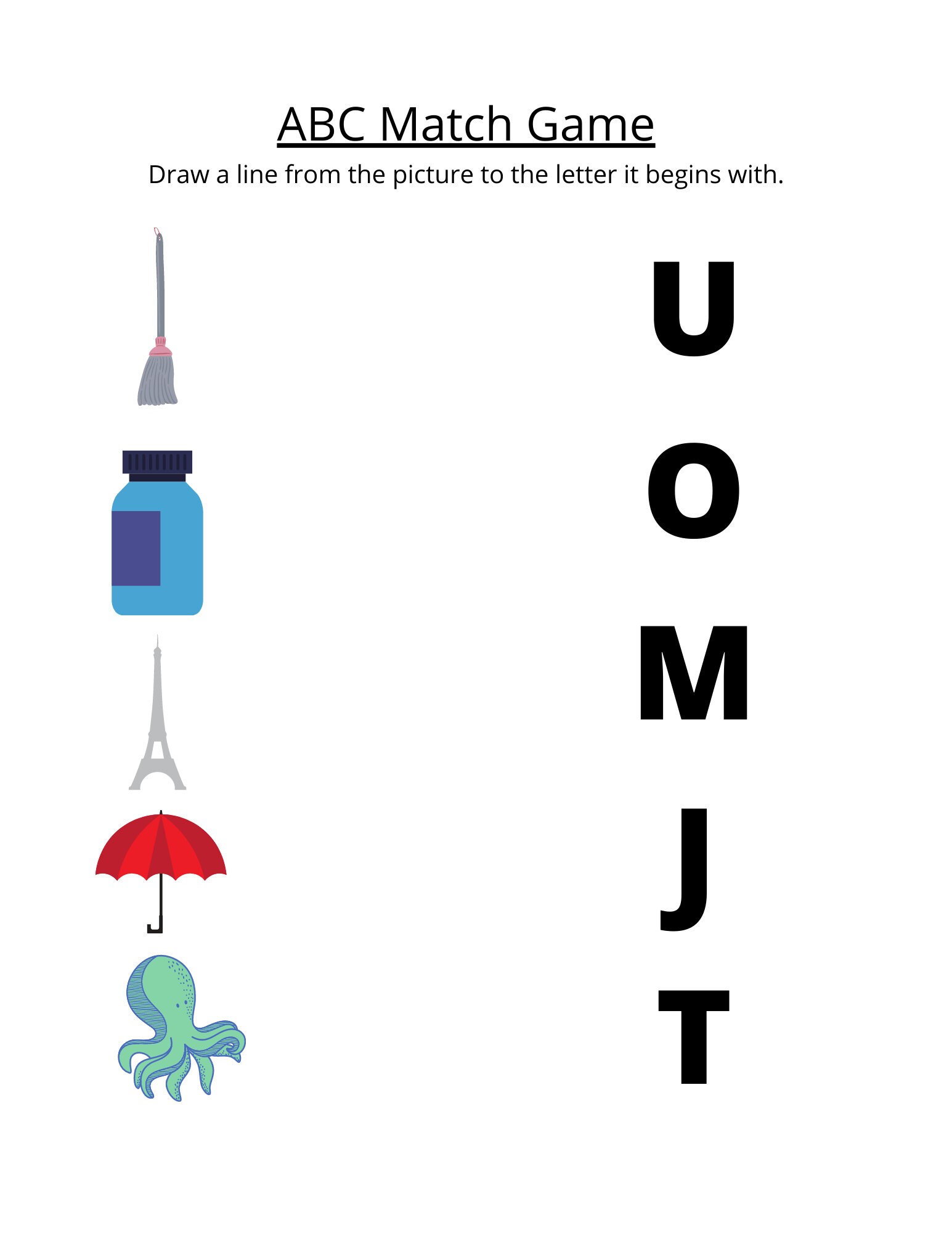 Alphabet Abcs Matching Game, Learning and Reviewing Letters, Letter and ...