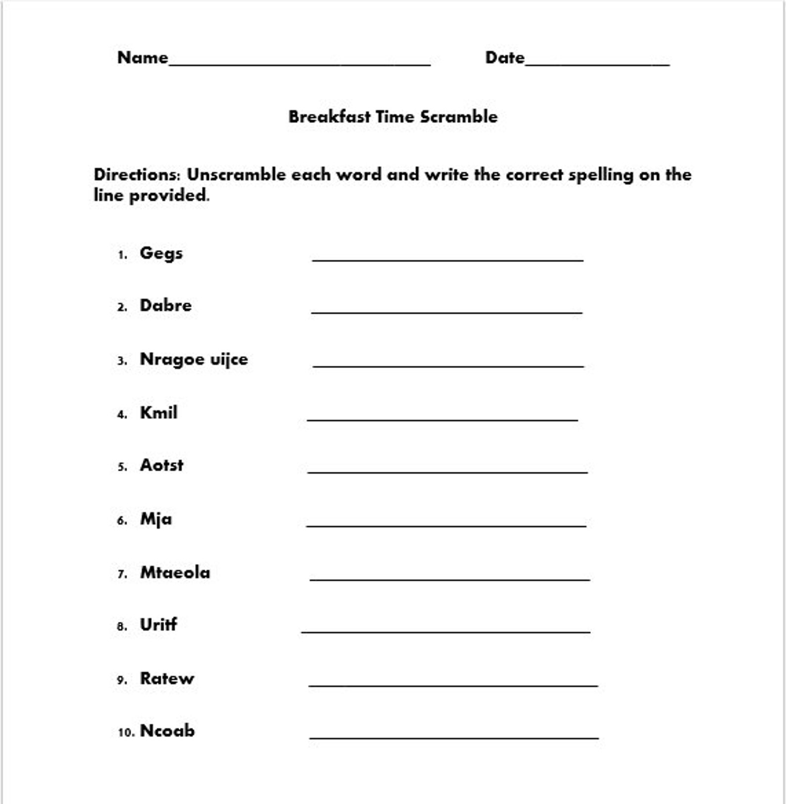 Word Scramble Activity Worksheet; At-home Learning; Virtual Learning ...