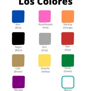 Colors in Spanish Handout Los Colores Worksheet At-home Learning and ...