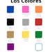 Colors in Spanish Handout Los Colores Worksheet At-home Learning and ...