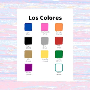 Colors in Spanish Handout Los Colores Worksheet At-home Learning and ...