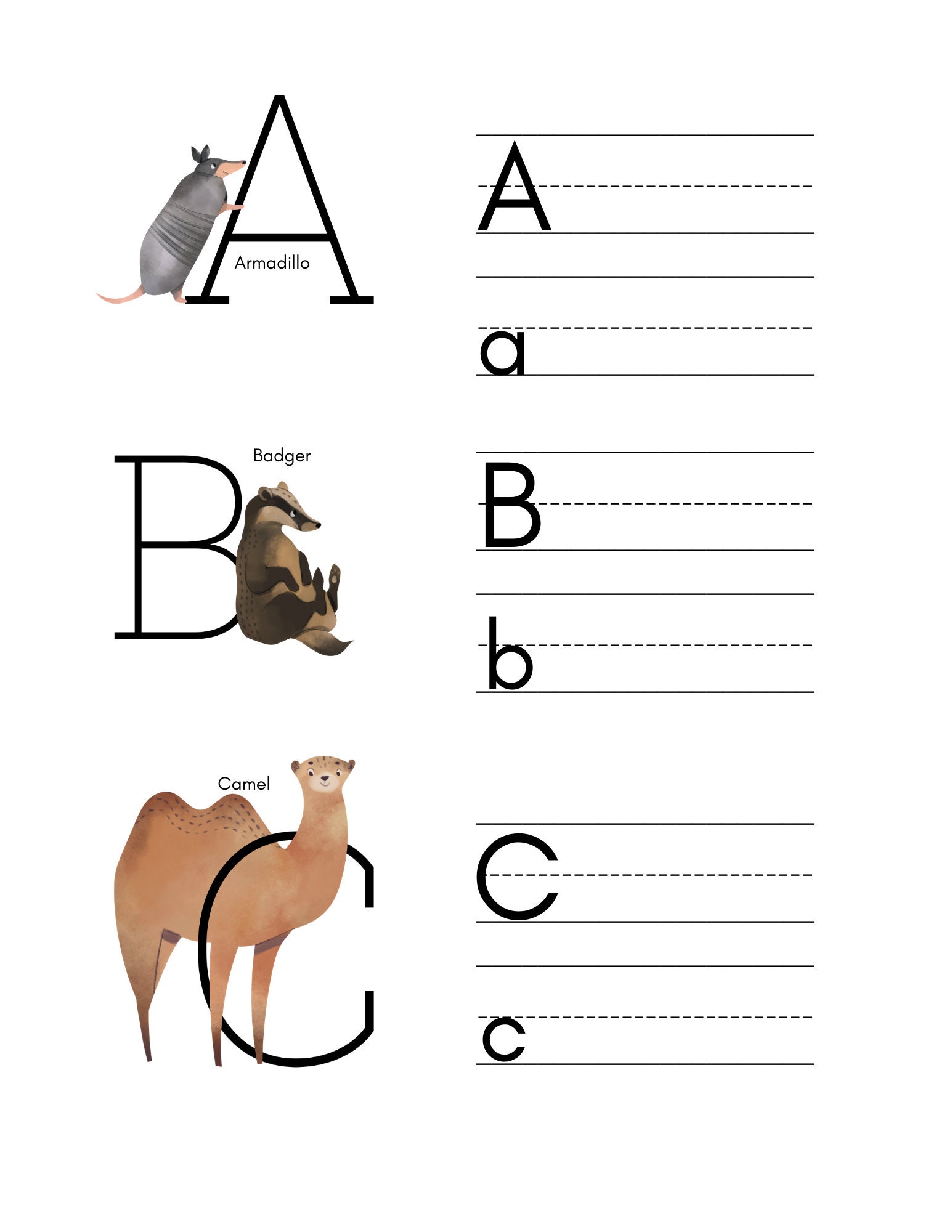 Fun Alphabet Practice Sheets Writing and Recognizing Letters ...