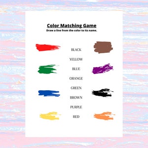 Color Matching Game; Learning and Reviewing Colors; Virtual Leaning and ...