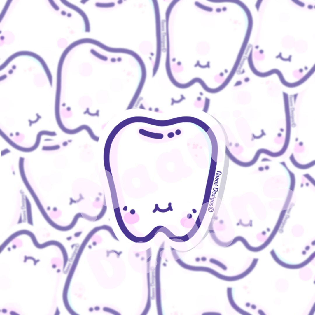 Cute Tooth Vinyl Kawaii Pink Sticker Tooth Fairy - Etsy
