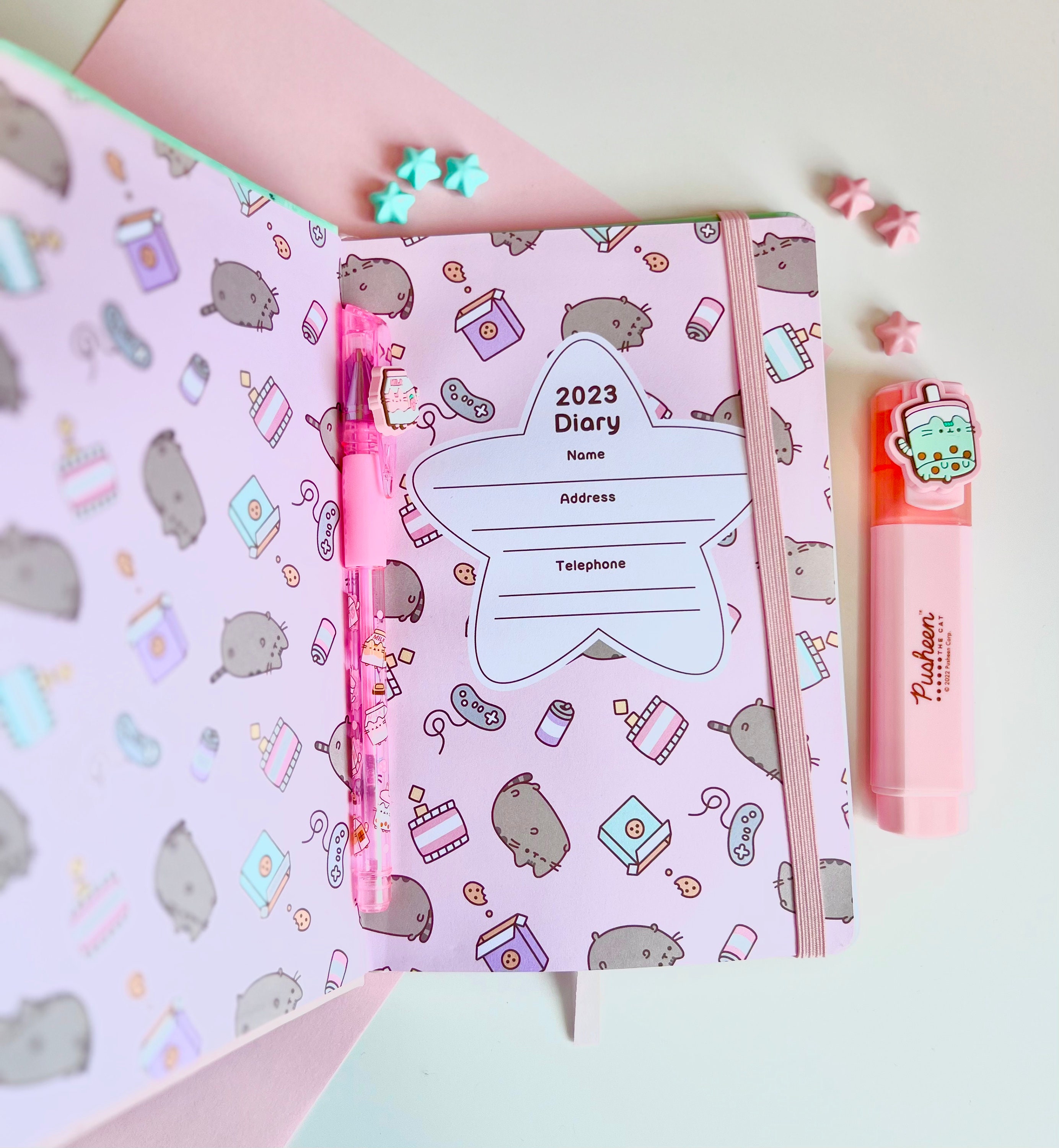 Pusheen Diary 2023 With Sticker, Set A5 Hard Cover, Week to a View ...