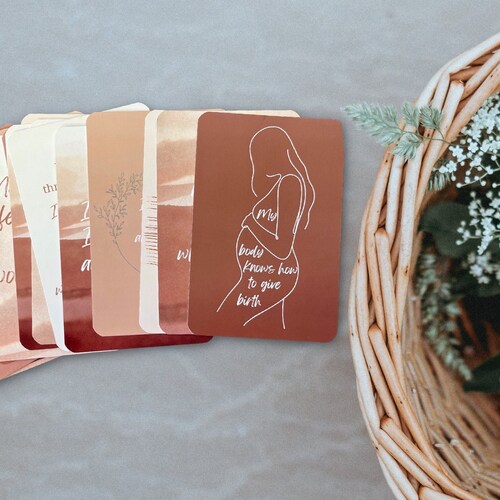 Printable Boho Birth Affirmation Cards Mother in Labor - Etsy