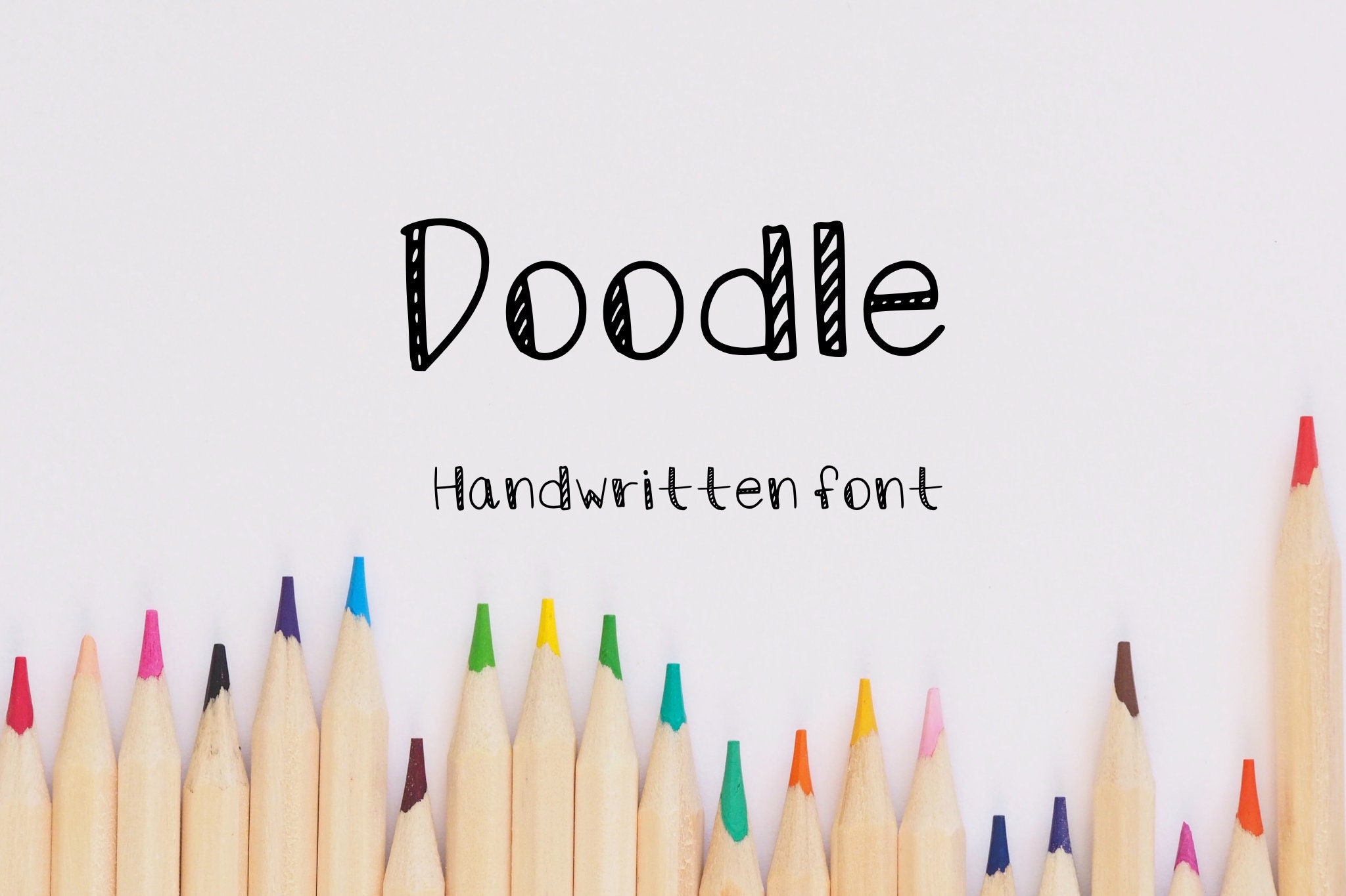 Doodle Font Handwritten Font - Etsy