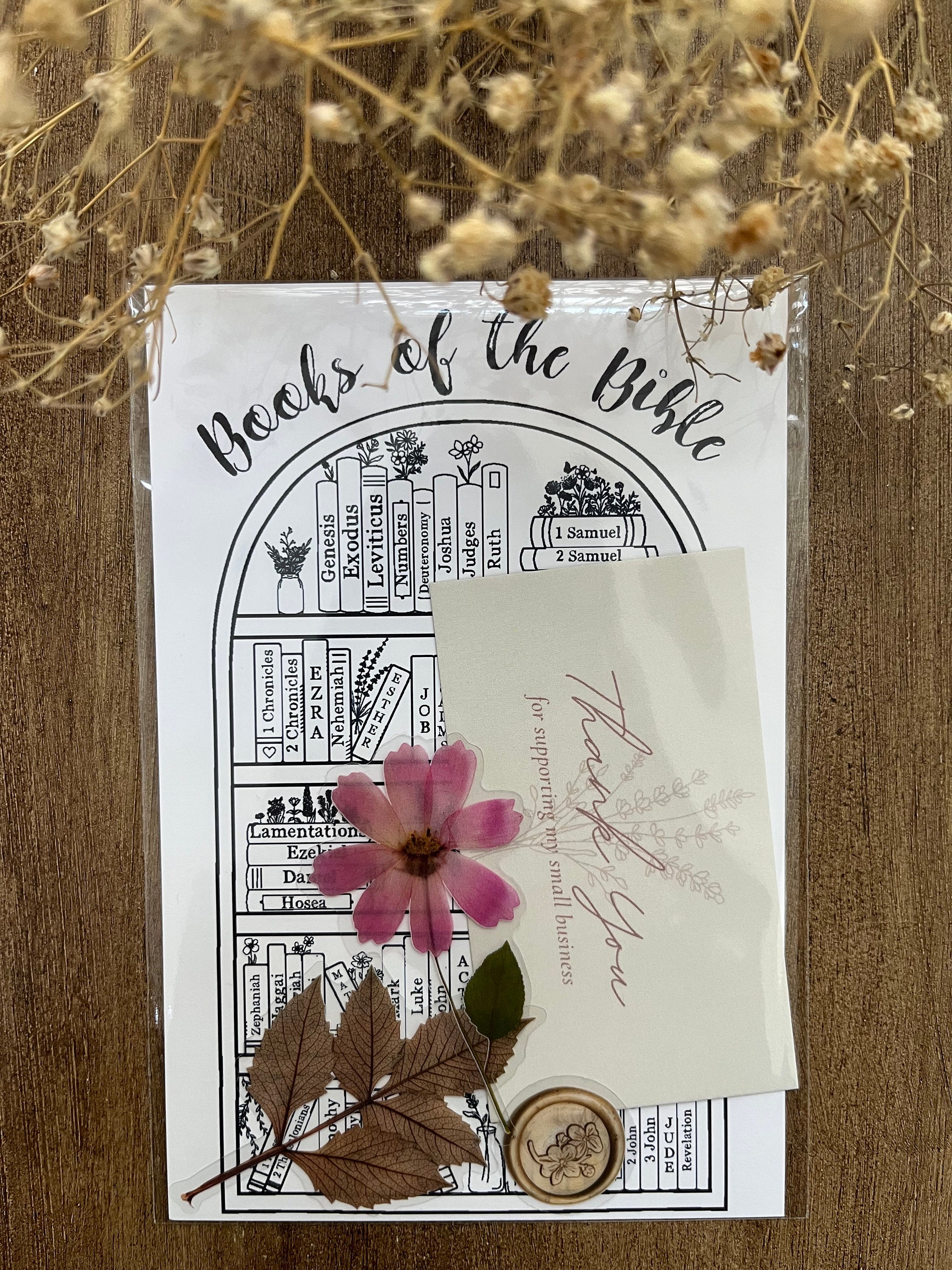 Beautiful Bible Reading Tracker - Floral Books of the Bible Checklist ...