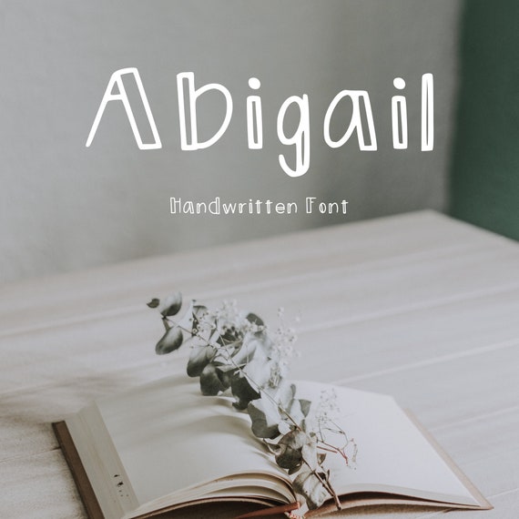 Abigail Font Handwritten Font | Etsy