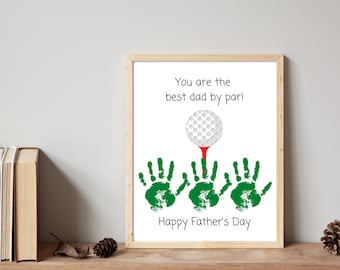 Father's Day Handprint Craft: Golf Printable Keepsake (digital Download ...