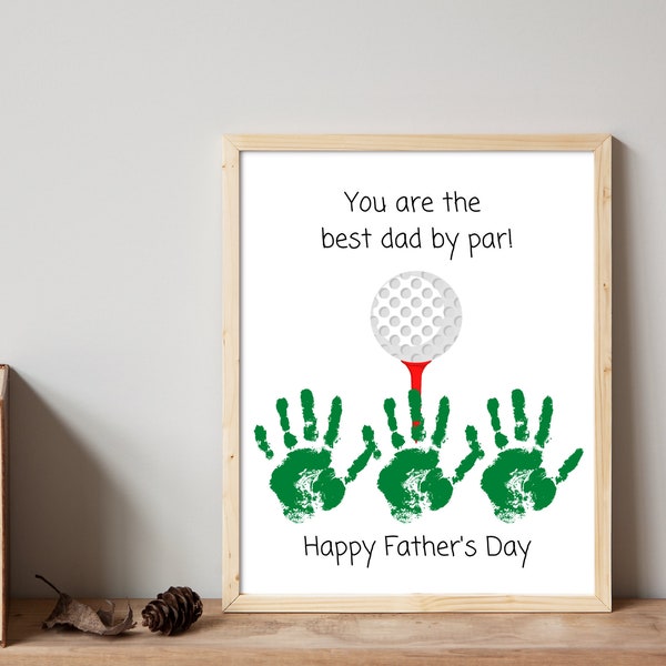 Fathers Day Golf Handprint - Etsy