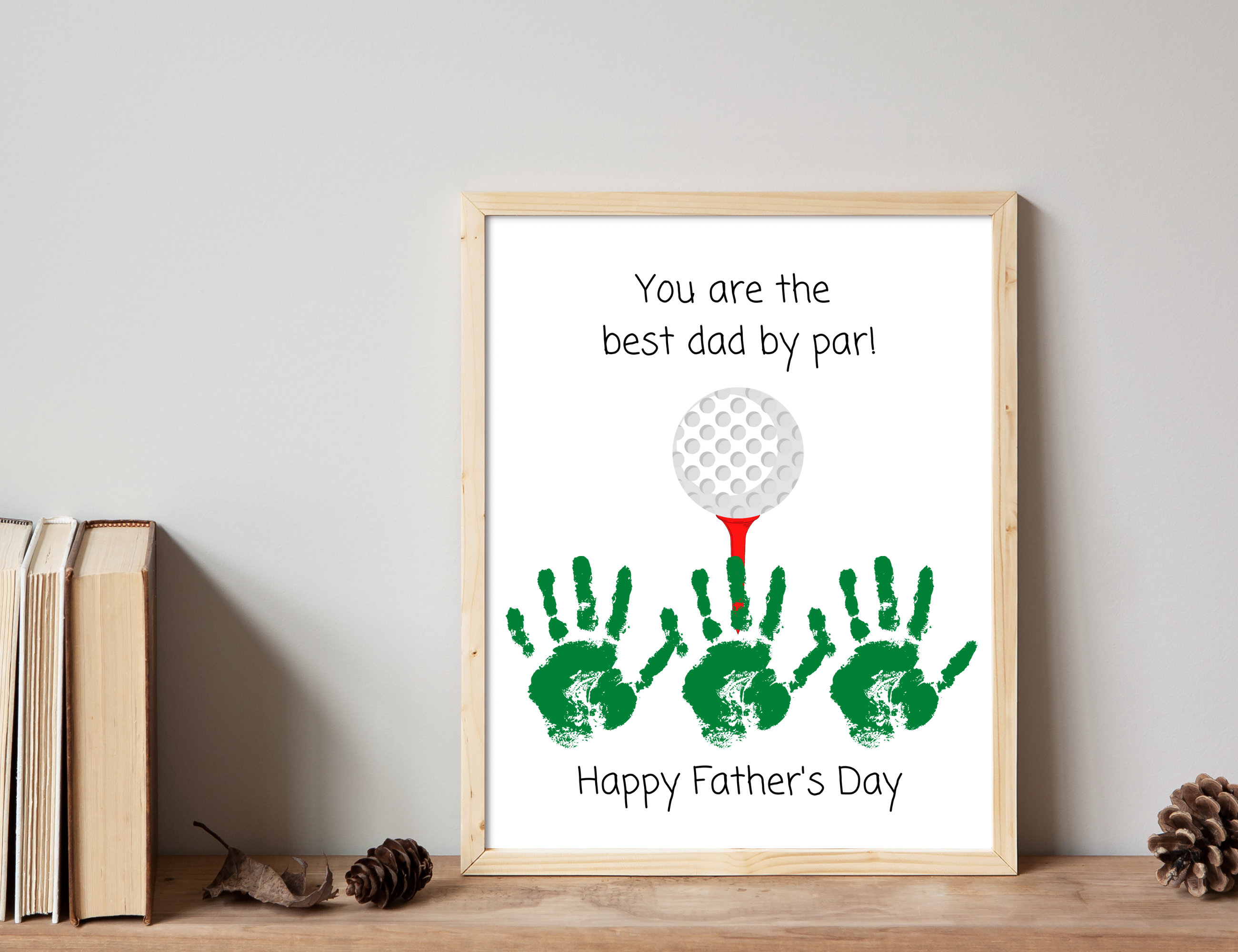 Father's Day Handprint Art Golf-digital - Etsy