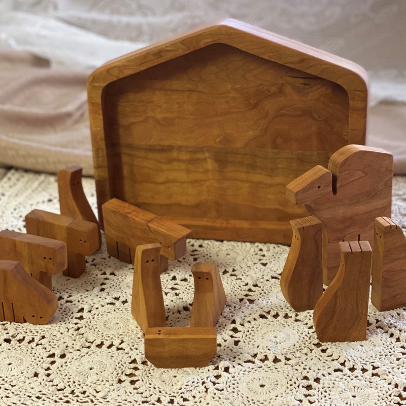Maple Wood Nativity Set - Etsy