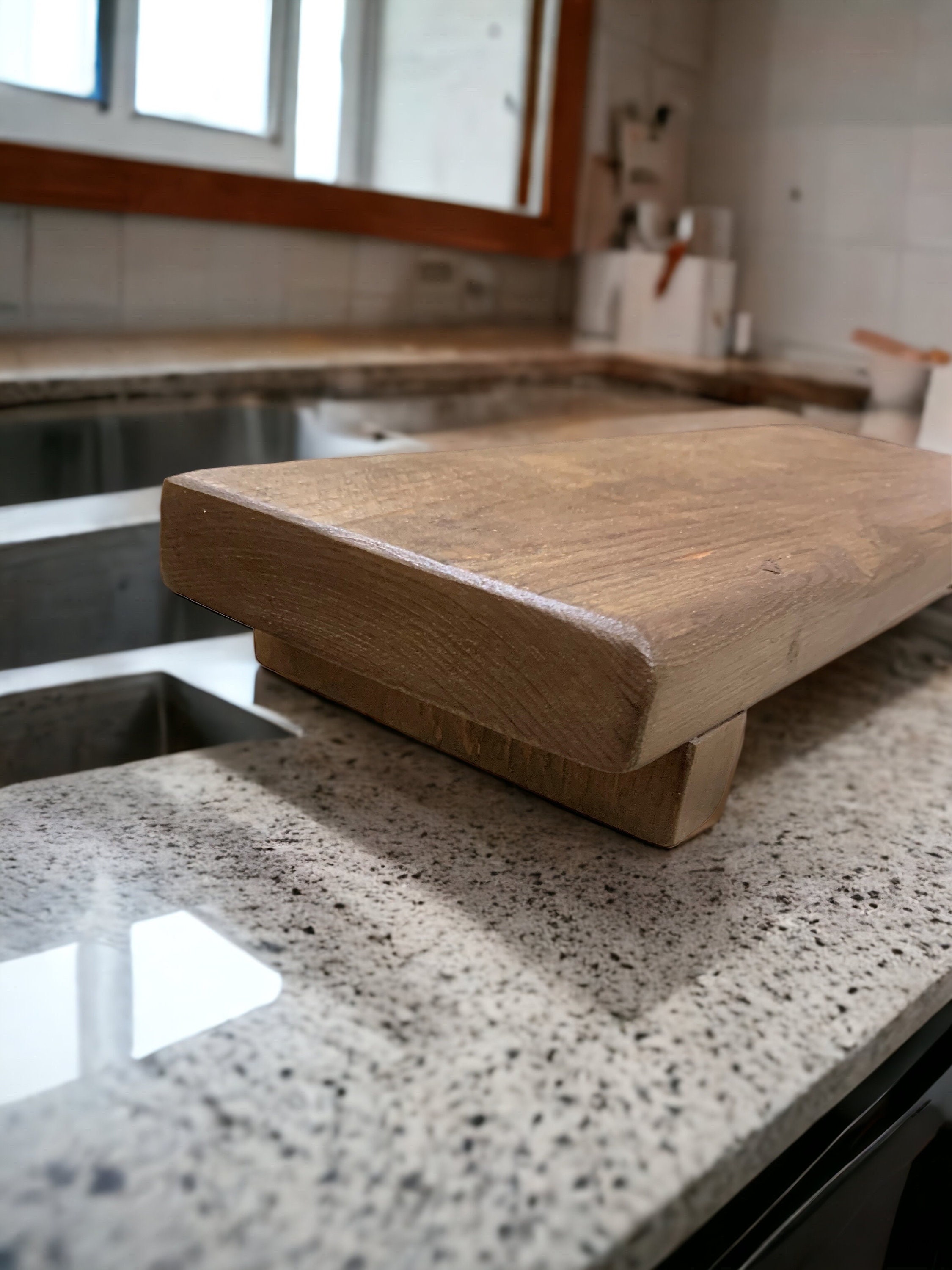 Modern Rustic Live Edge Shelf Kitchen Bathroom Riser - Etsy UK