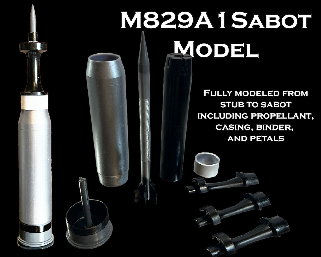 Commemorative 120mm M829A1 APFSDS-T (sabot) M1A2 1:3 Scale Model Kit - Etsy