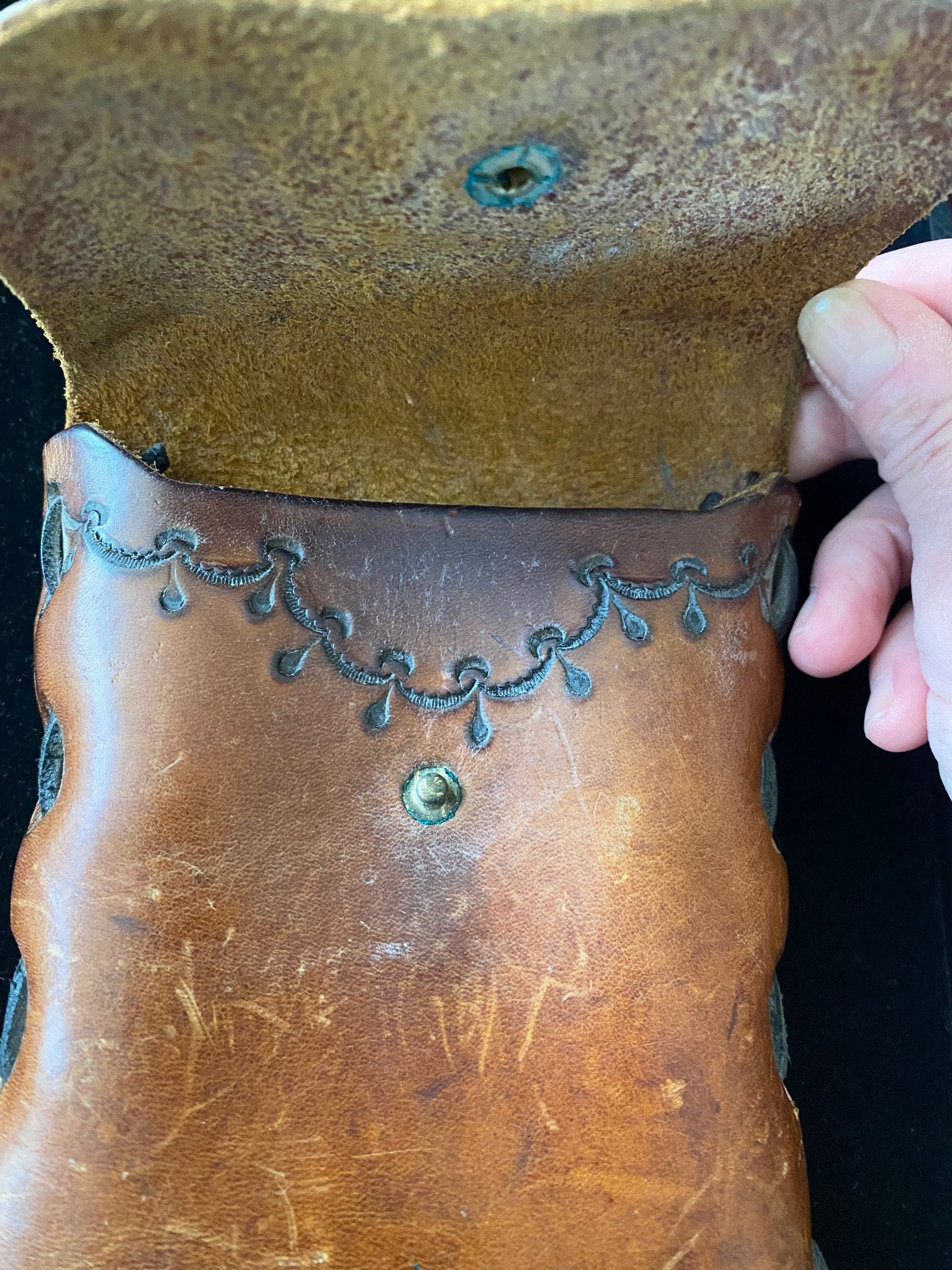 Vintage 70s Hand Tooled Boho Leather Utility Belt Pouch With Buffalo Nickel Snap - Etsy