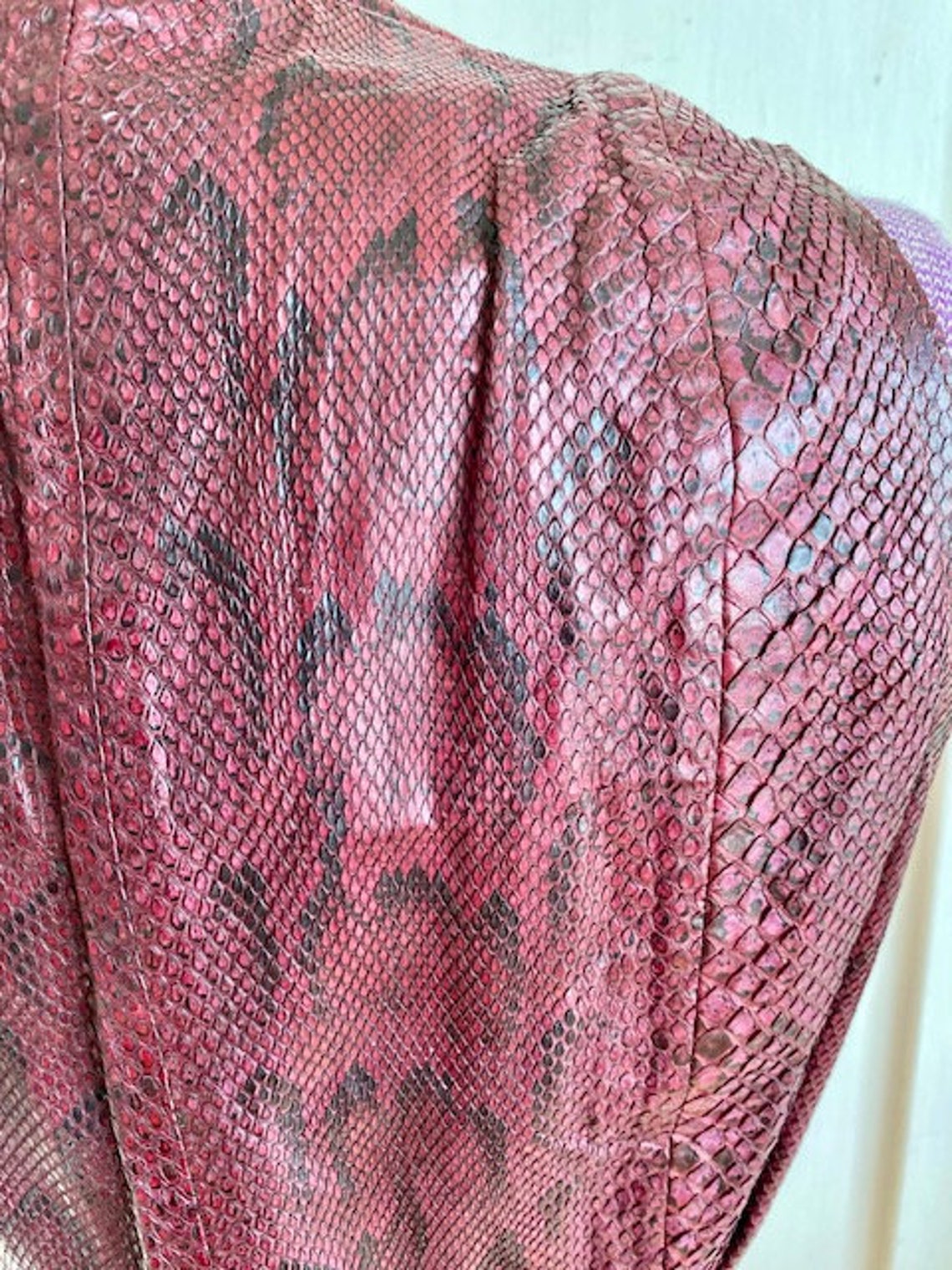 RARE Vintage 1960s JEAN MUIR Purple Snakeskin Vest Henri Bendel Limited ...