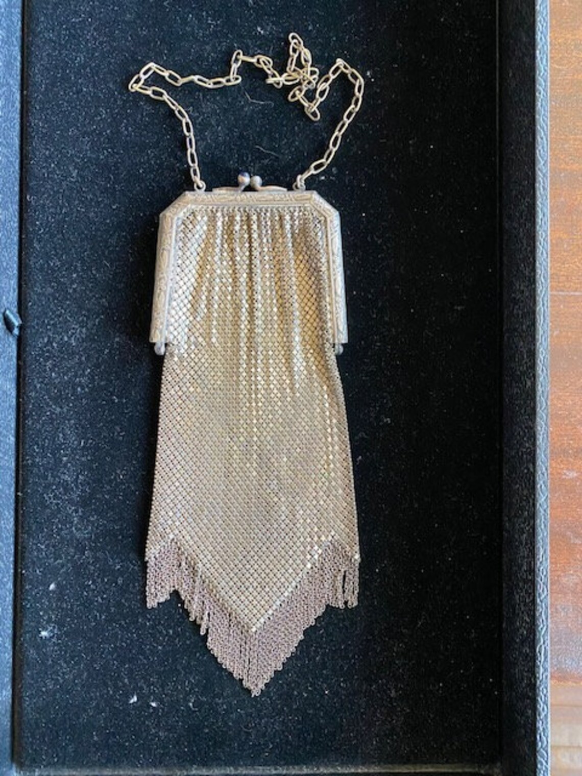 Vintage 1920s Deco Silver Mesh Purse With Blue Cabachon Stone Clasp - Etsy