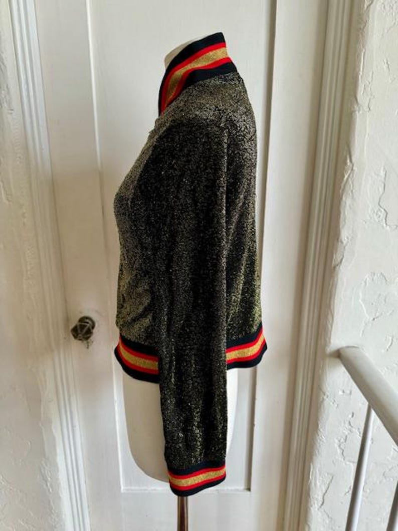 Vintage 1970's Black & Gold Metallic Roller Disco Jacket - Etsy