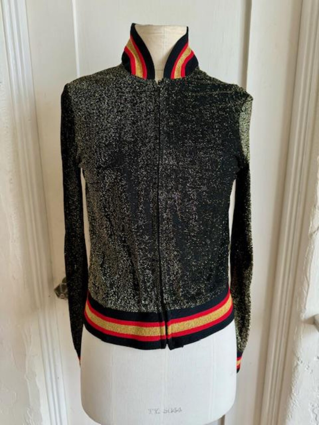 Vintage 1970's Black & Gold Metallic Roller Disco Jacket - Etsy
