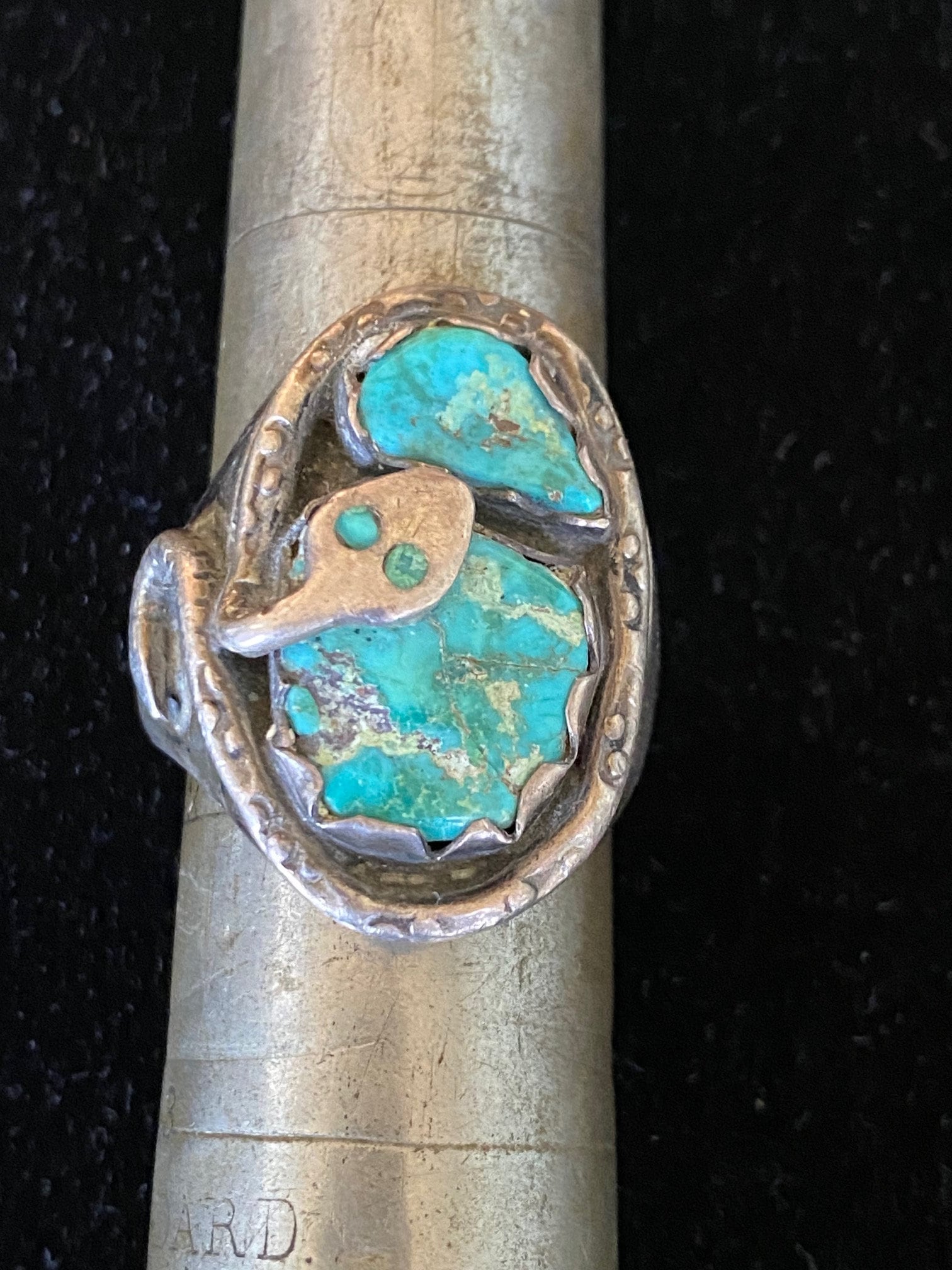 Vintage EFFIE C ZUNI Native American Turquoise Sterling Silver 32g Ring ...