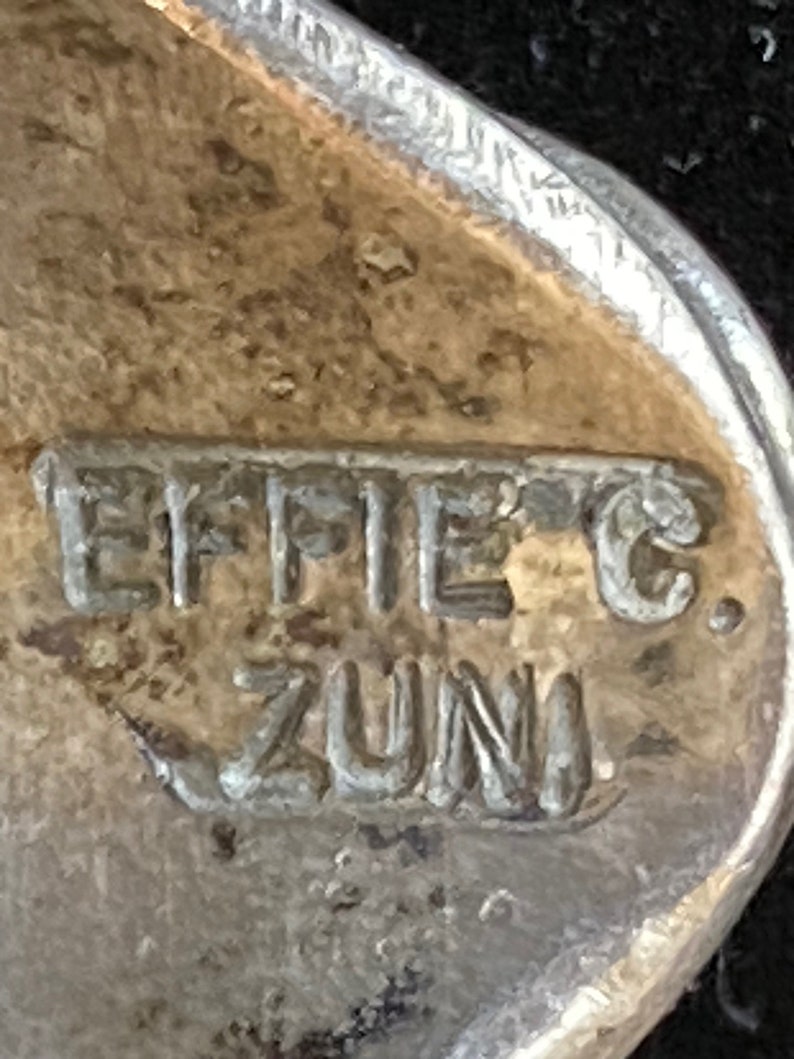 Vintage EFFIE C ZUNI Native American Turquoise Sterling Silver 32g Ring ...