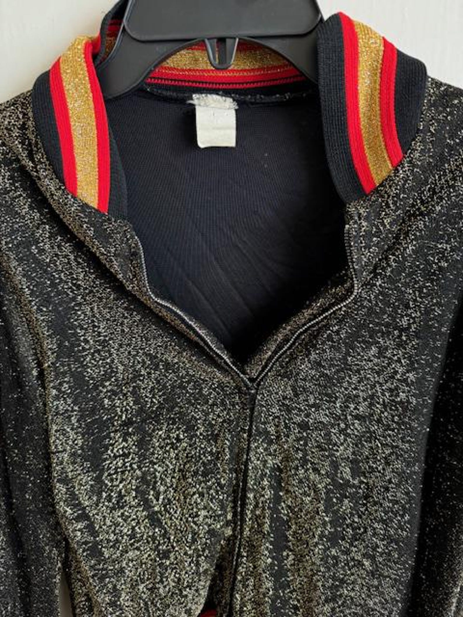 Vintage 1970's Black & Gold Metallic Roller Disco Jacket - Etsy