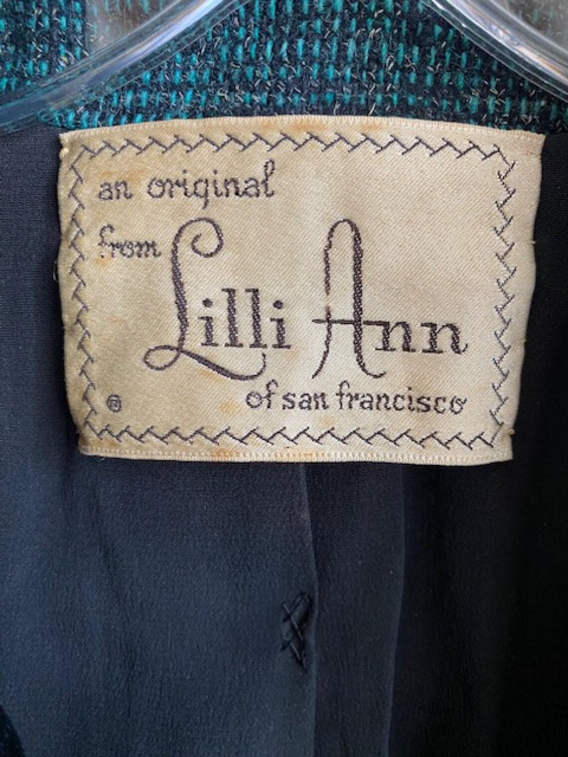 Vintage LILLI ANN of San Francisco Tweed Peplum Blazer Jacket With ...