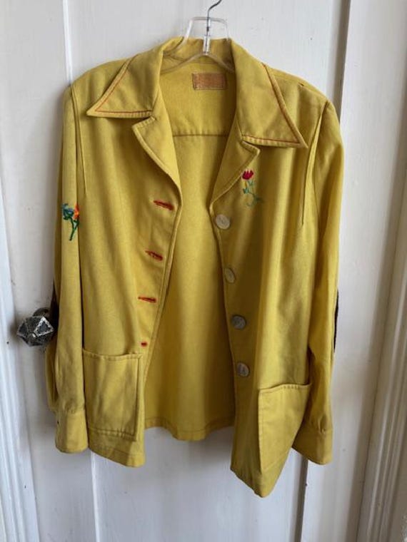 RARE Vintage Pendleton Yellow Embroidered 49er Jacket… - Gem