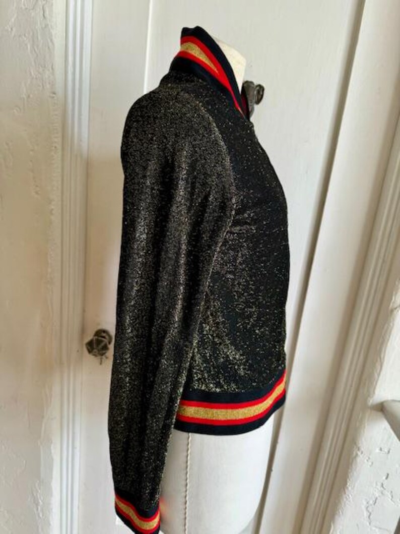 Vintage 1970's Black & Gold Metallic Roller Disco Jacket - Etsy