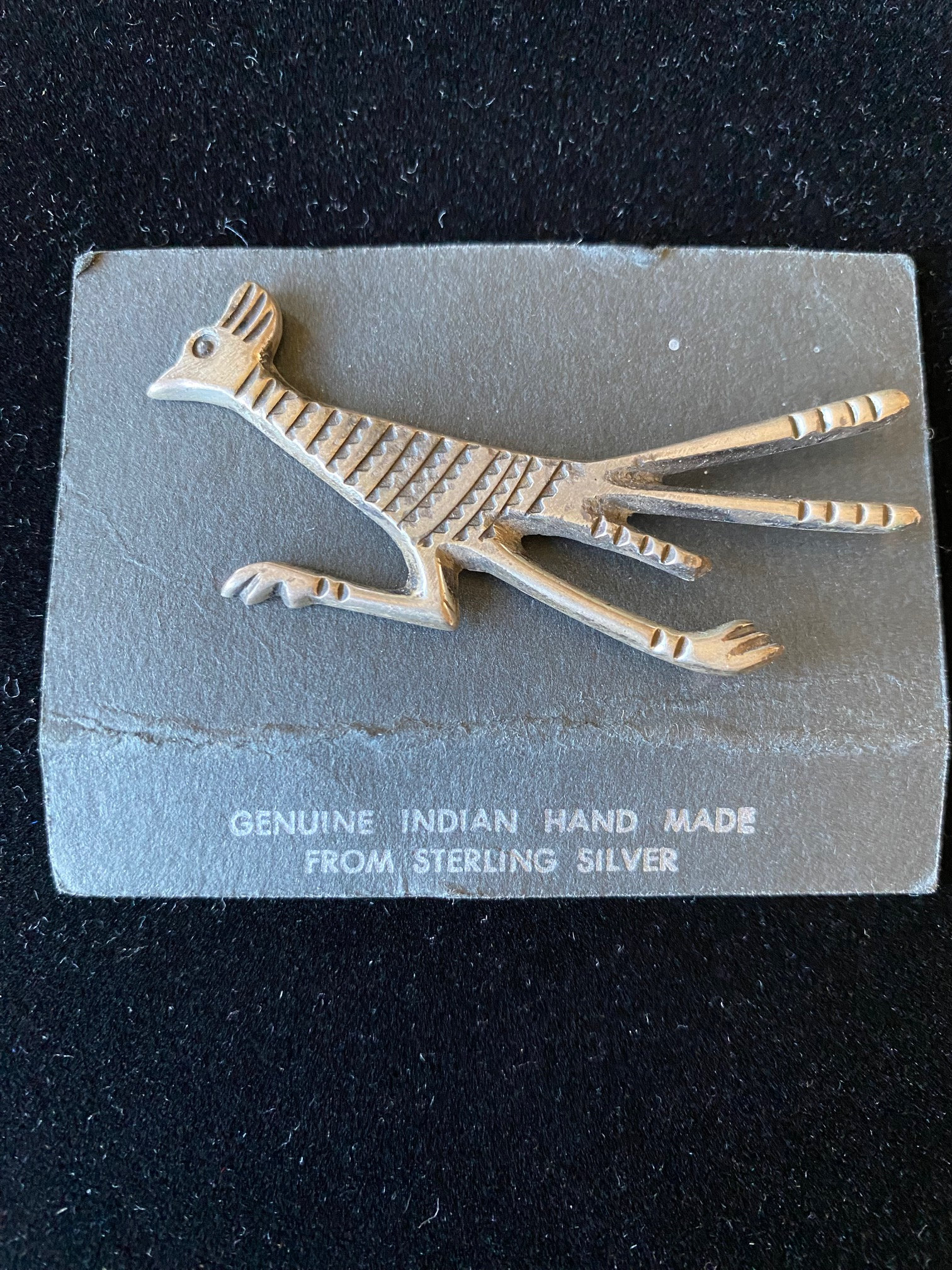 Vintage Genuine Navajo Indian Hand Made Sterling Roadrunner Pin - Etsy