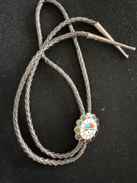Vintage Zuni Native American Sun Face Bolo Tie - Etsy