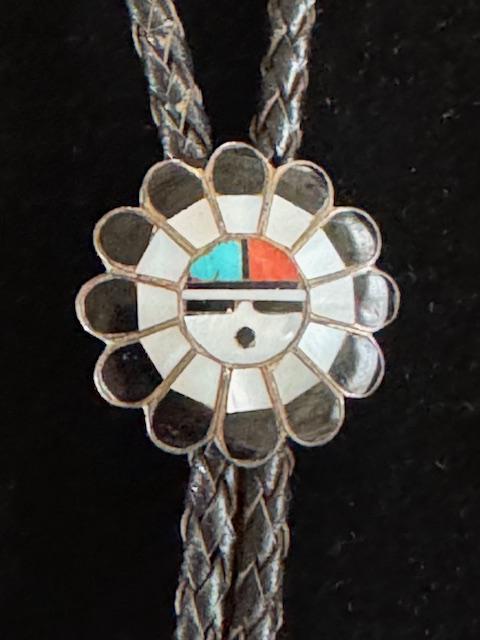 Vintage Zuni Native American Sun Face Bolo Tie - Etsy
