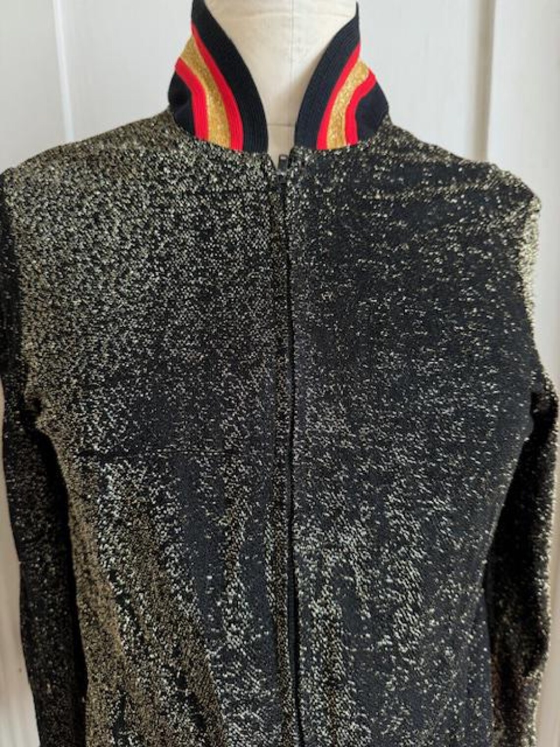 Vintage 1970's Black & Gold Metallic Roller Disco Jacket - Etsy