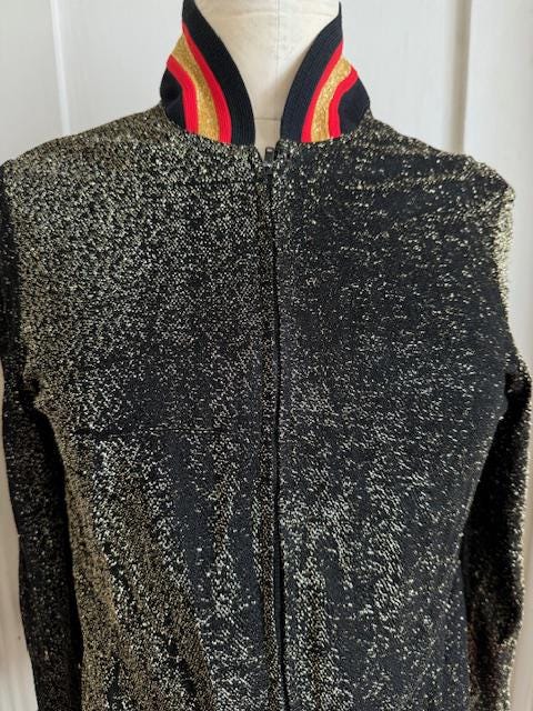 Vintage 1970's Black & Gold Metallic Roller Disco Jacket - Etsy