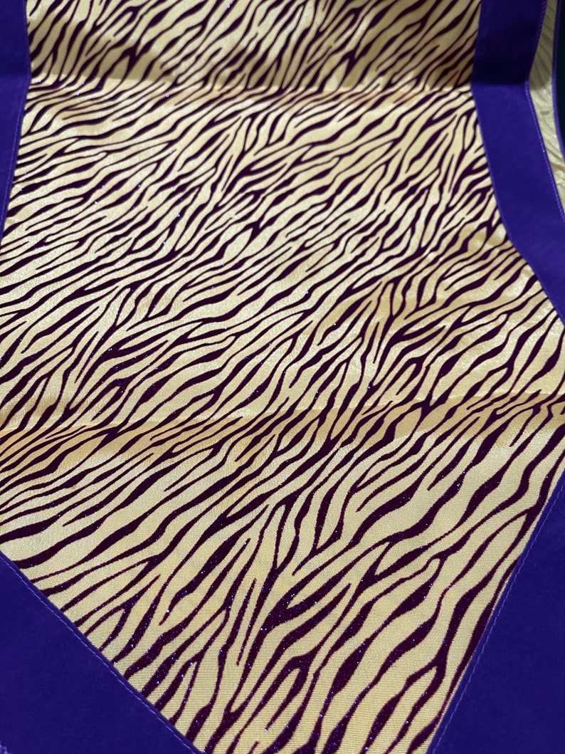 Purple and Gold Tiger Stripe/swirl Table Runner in Colors of LSU and ...