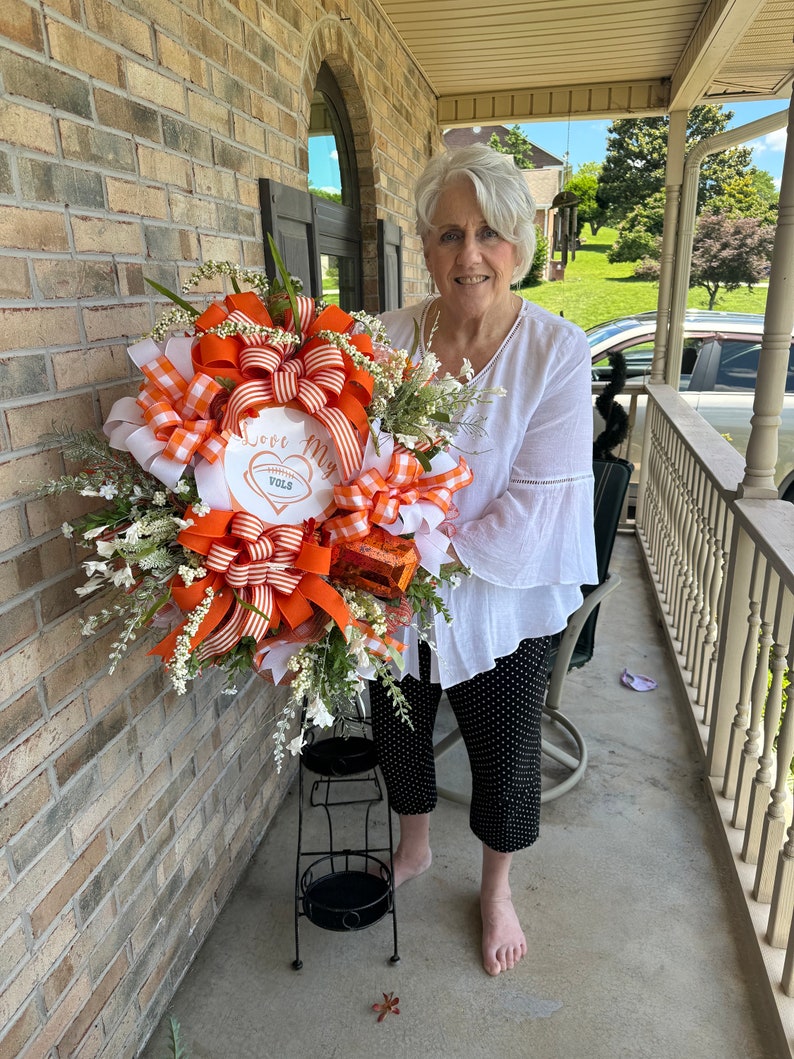 Tennessee Sports Fans Are Big Orange Gems Love My Vols Wreath for Front ...