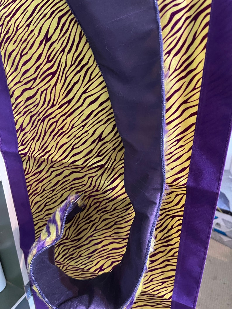 Purple and Gold Tiger Stripe/swirl Table Runner in Colors of LSU and ...