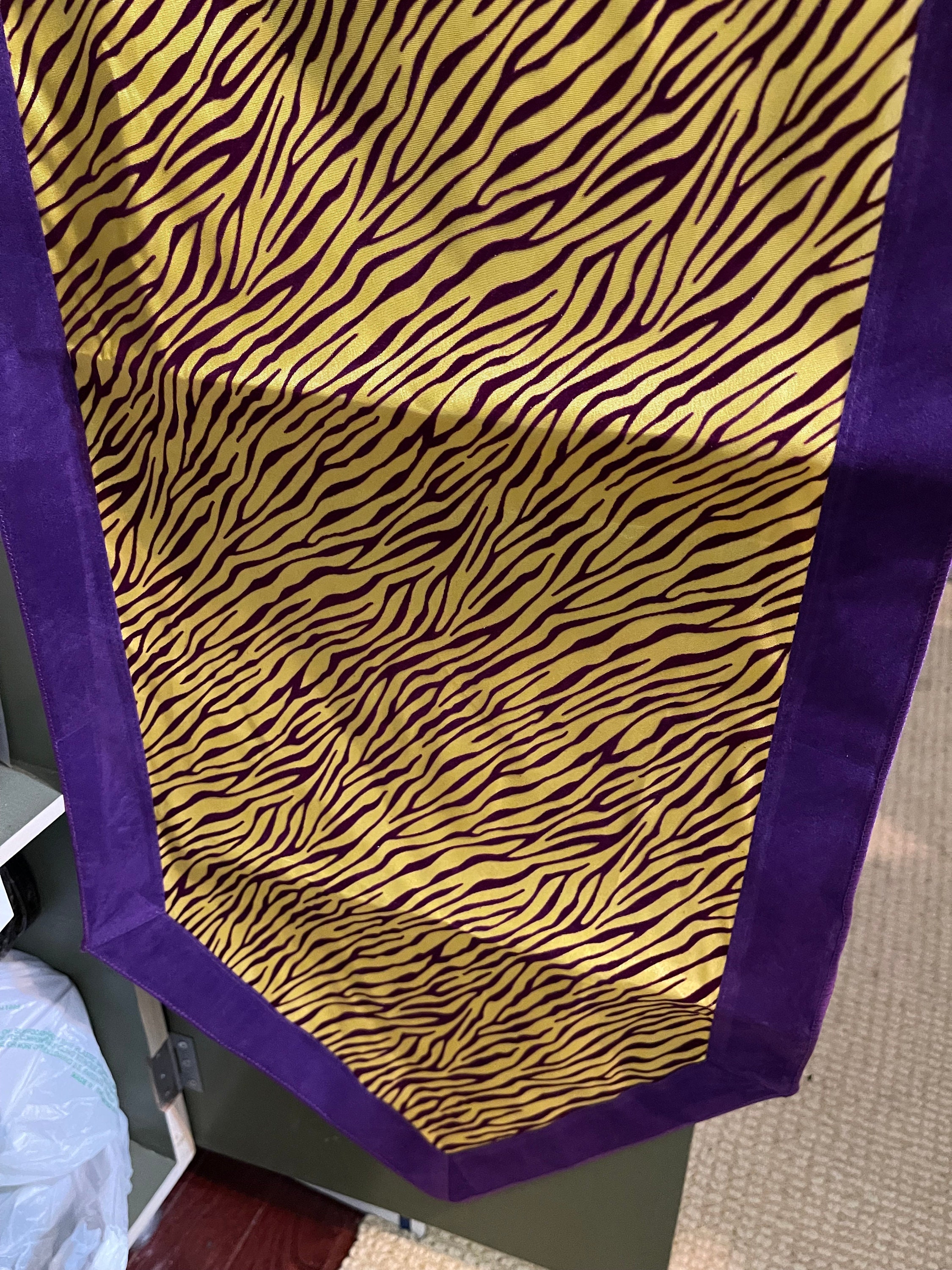 Purple and Gold Tiger Stripe/swirl Table Runner in Colors of - Etsy