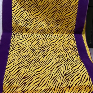 Purple and Gold Tiger Stripe/swirl Table Runner in Colors of LSU and ...