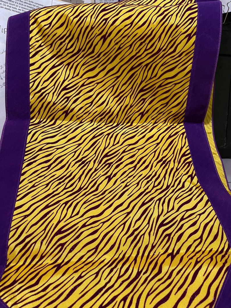 Purple and Gold Tiger Stripe/swirl Table Runner in Colors of LSU and ...