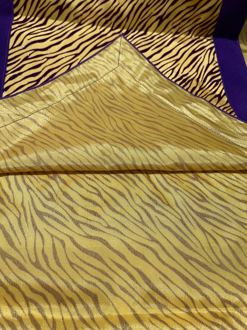 Purple and Gold Tiger Stripe/swirl Table Runner in Colors of LSU and ...