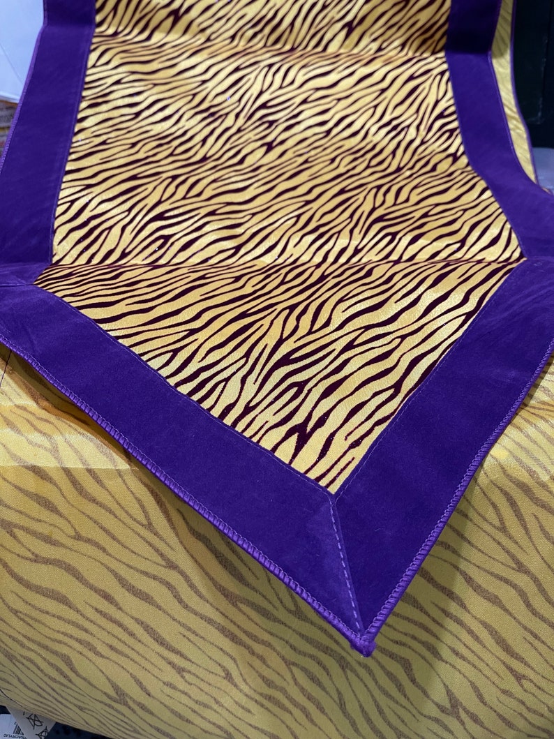 Purple and Gold Tiger Stripe/swirl Table Runner in Colors of LSU and ...