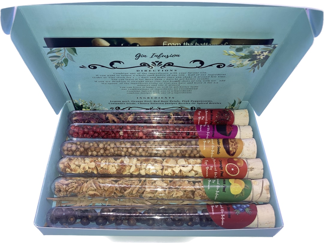 Gin Infusion Botanicals Set Box Kit Gin Gifts for Men Him Her - Etsy