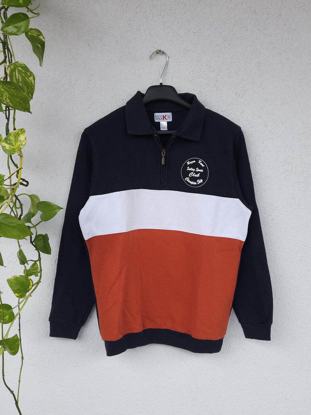 Vintage 90s Pullover by Roger Kent - Men's Size 46 (S) - Quarter Zip ...
