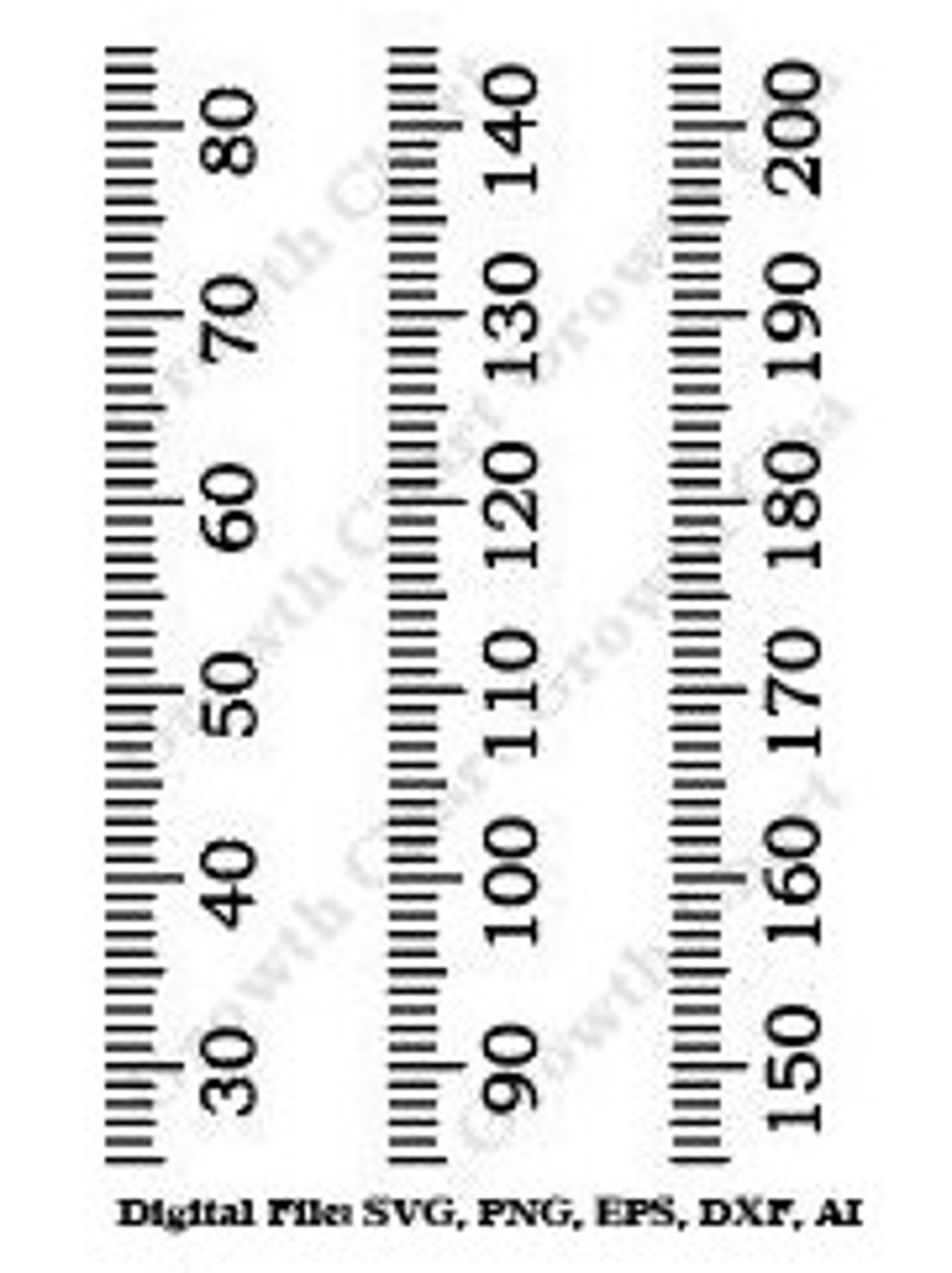 Digital File: Growth Chart SVG, PNG, Eps, Dxf, Ai, Height Chart, Growth ...