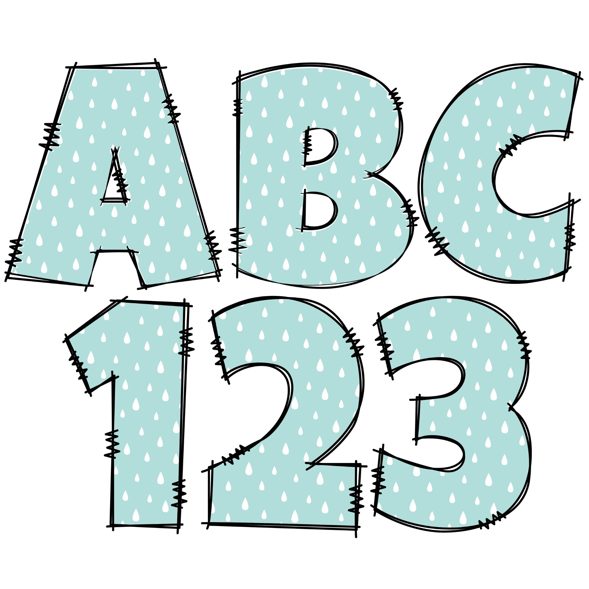 Cute Bees & Numbers PNG, Alpha Doodle, PNG Letters, Doodle Letters PNG ...